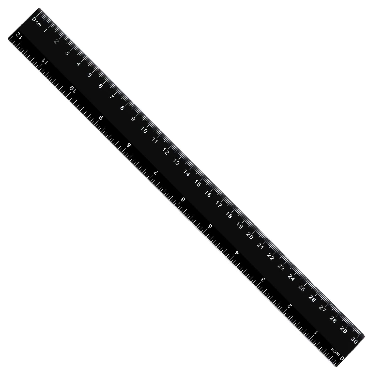 Metal Ruler Black Metal Rulers 30cm 12 inch Stainless Steel Ruler Long ...