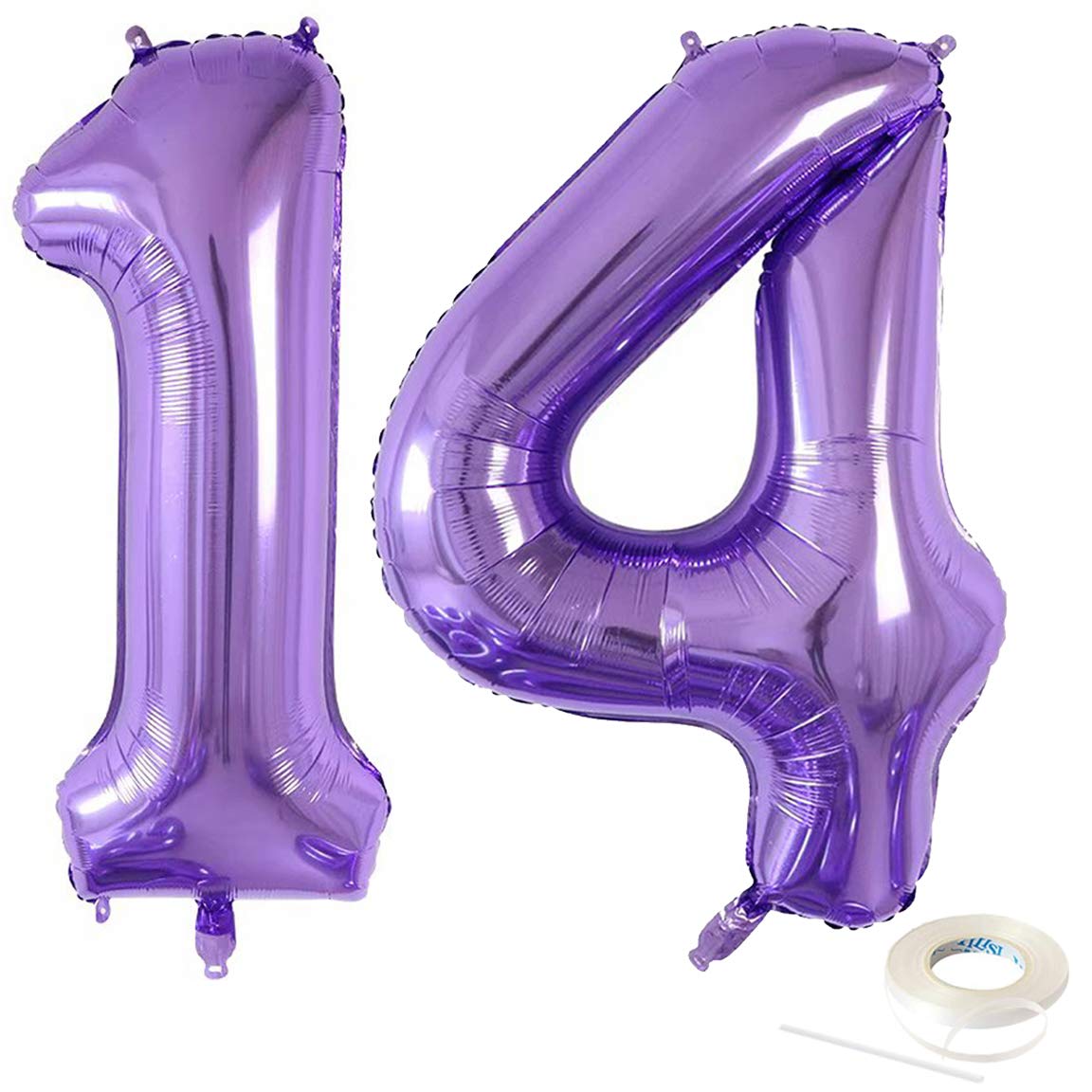 Amazon.com: 40 Inch Jumbo Purple Foil Mylar Number Balloons for Boy ...