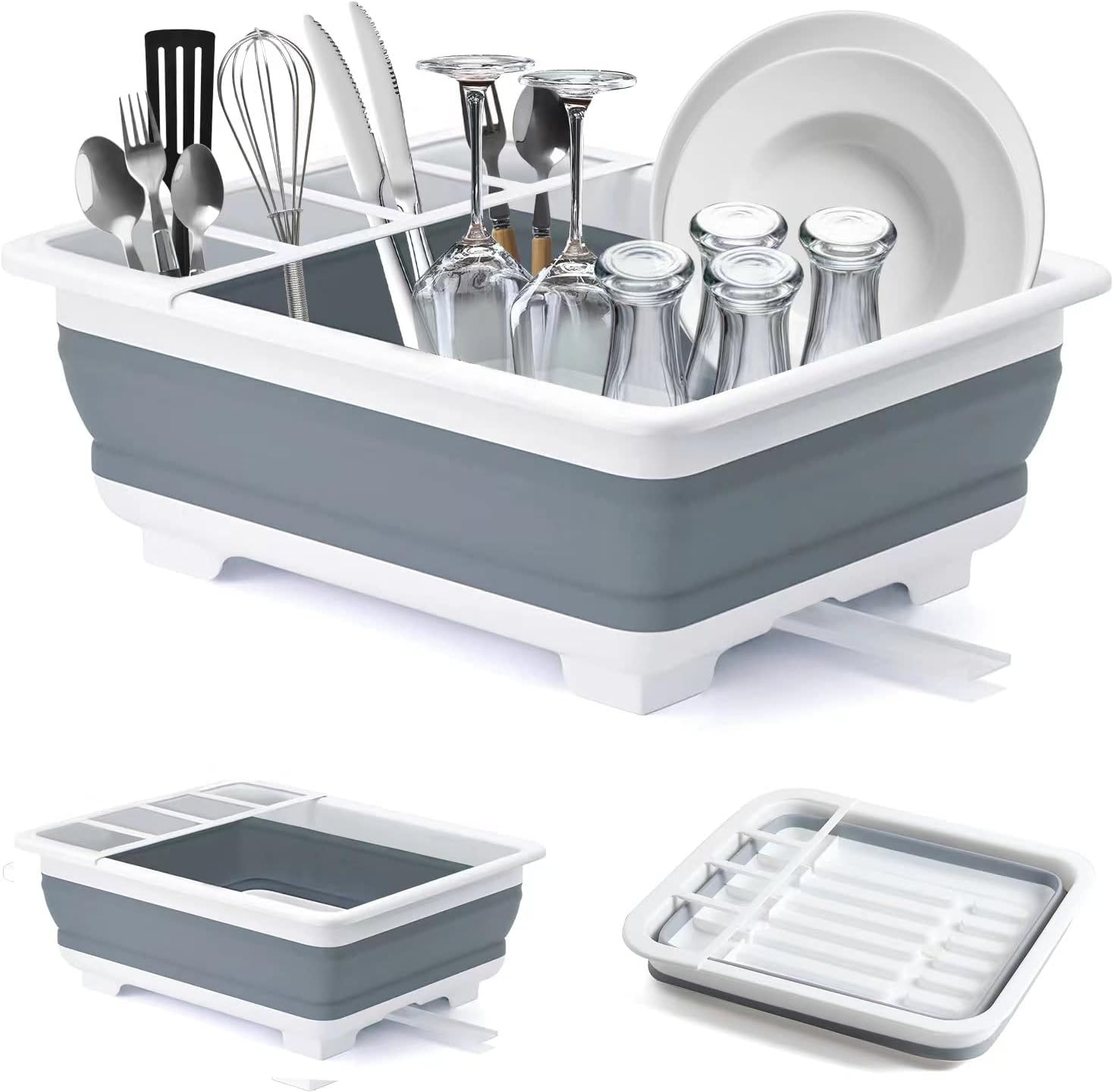 Amazon.com - SAMMART 8L (2.11Gallons) Collapsible Plastic Dish Drainer ...