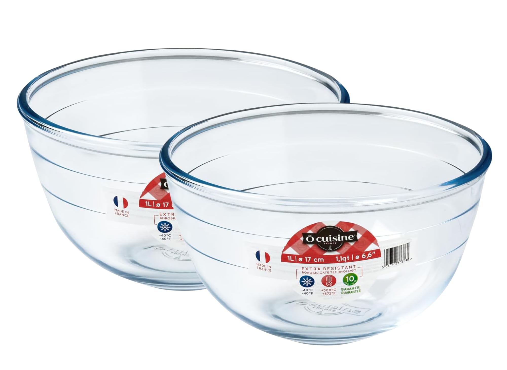 Ôcuisine® Bowl Glass Round Mixing & Prep Bowls | Extreme Resistance ...