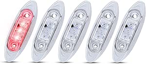 Amazon.com: Ledvillage [Pack of 5 4 Inch Mini Oval Clear Lens Red LED ...