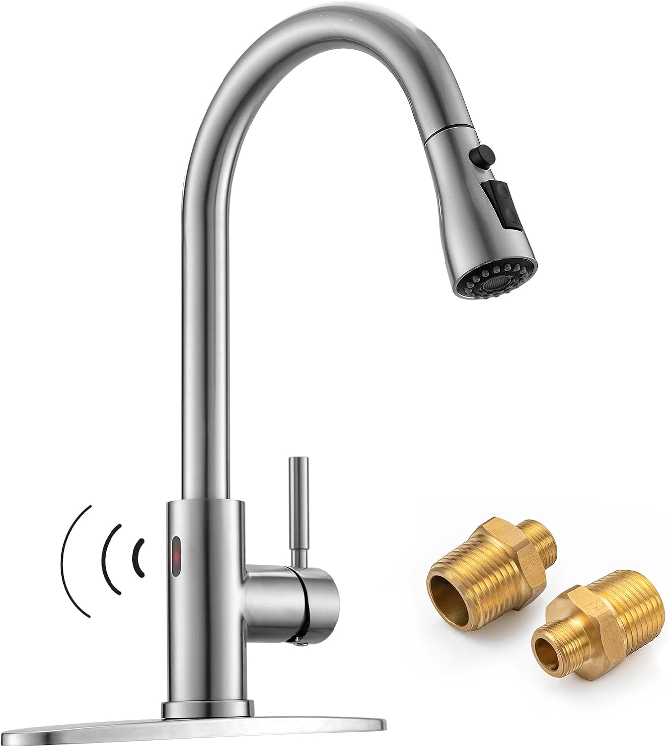 WEWE Touchless Kitchen Faucet with Pull Down Sprayer - Single Handle ...