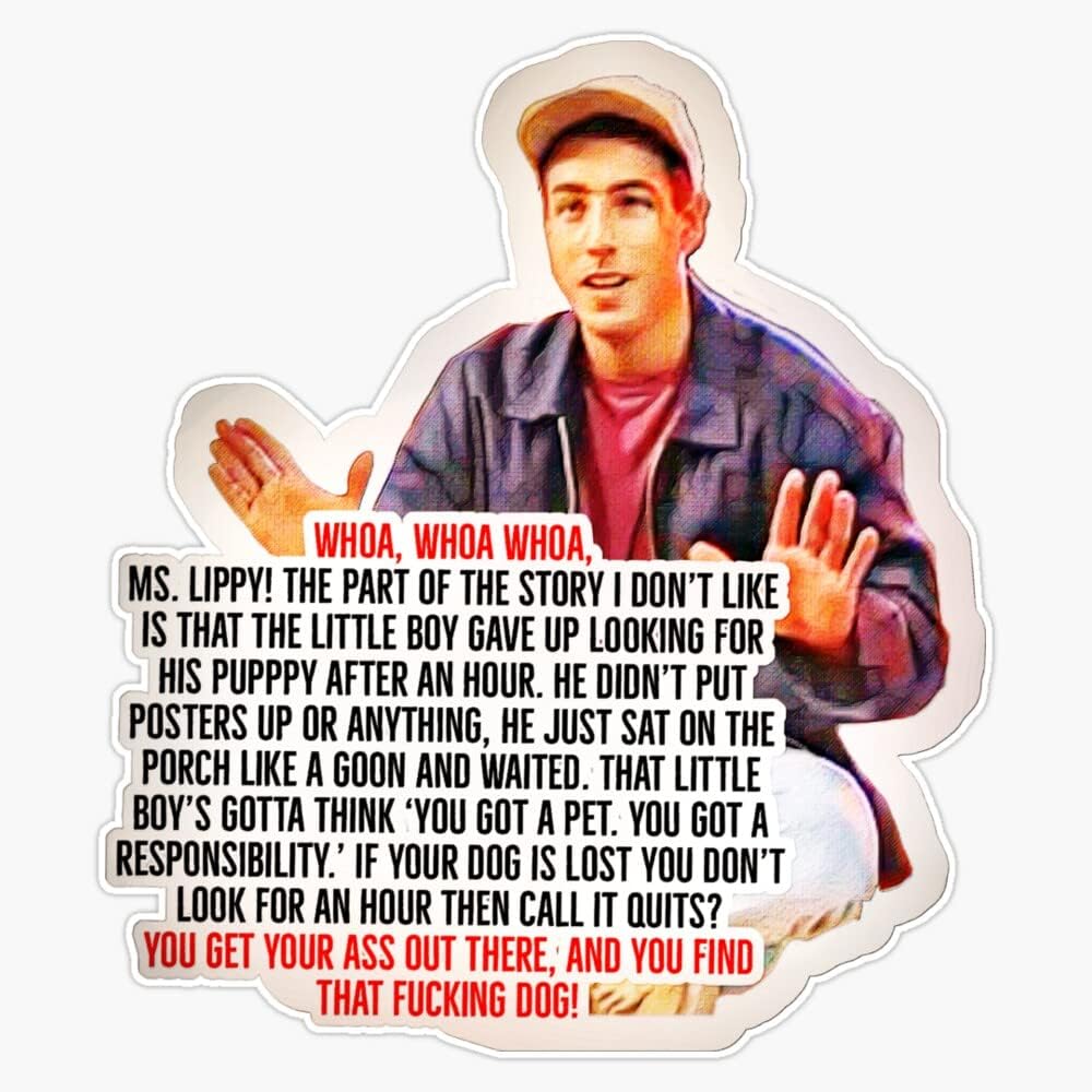 Amazon.com: Billy Madison-The Puppy Who Lost His Way Vinyl Sticker ...
