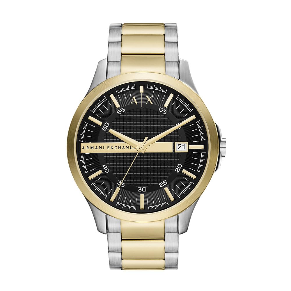 Armani Exchange Men's Watch Three-Hand Date, Two-Tone Stainless Steel ...