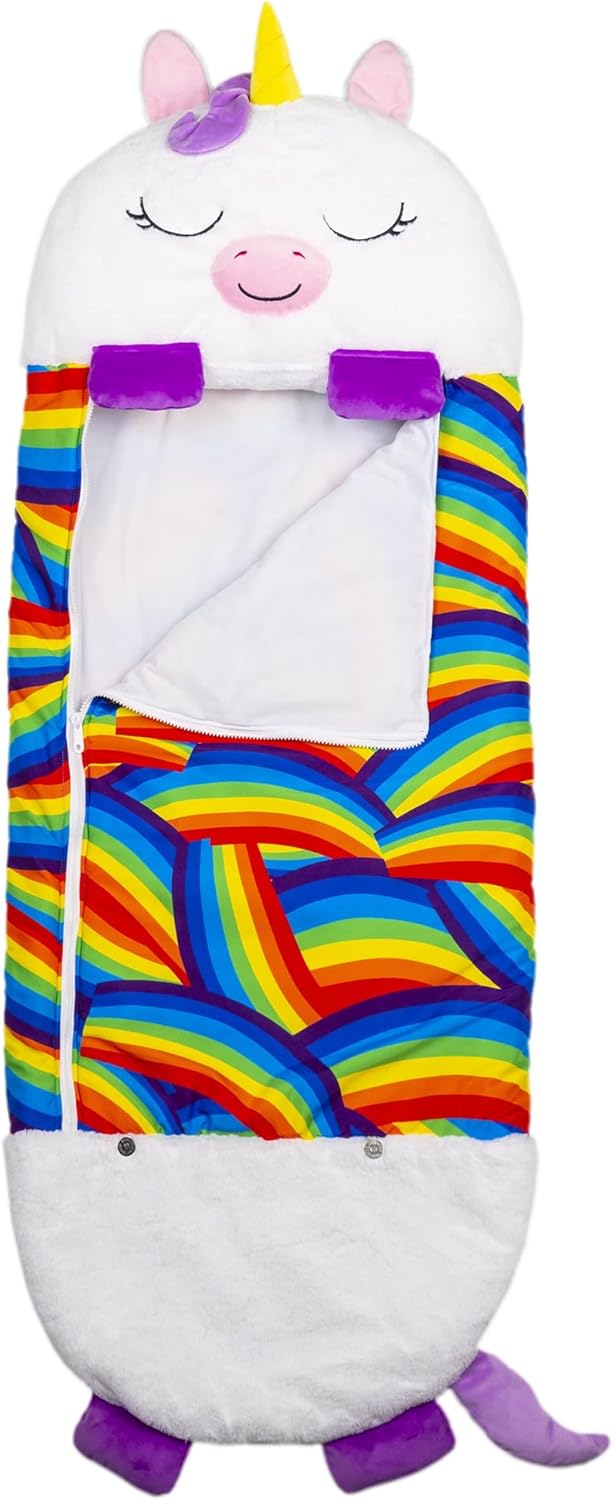 Amazon.com: Happy Nappers: Pillow & Sleepy Sack Medium - White Unicorn ...