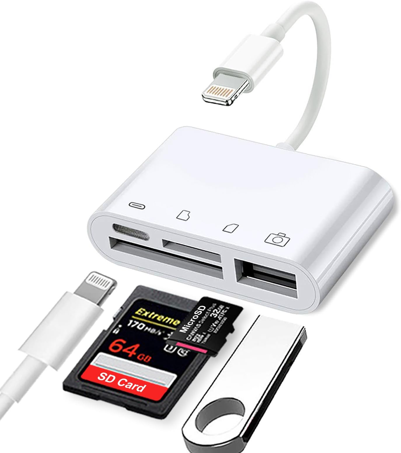 Amazon.com: Lightning to USB Camera Adapter with Charging Port, USB ...