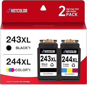 HOTCOLOR ts3420 Ink cartridges Replacement for Canon Ink 243 244 PG-243 ...