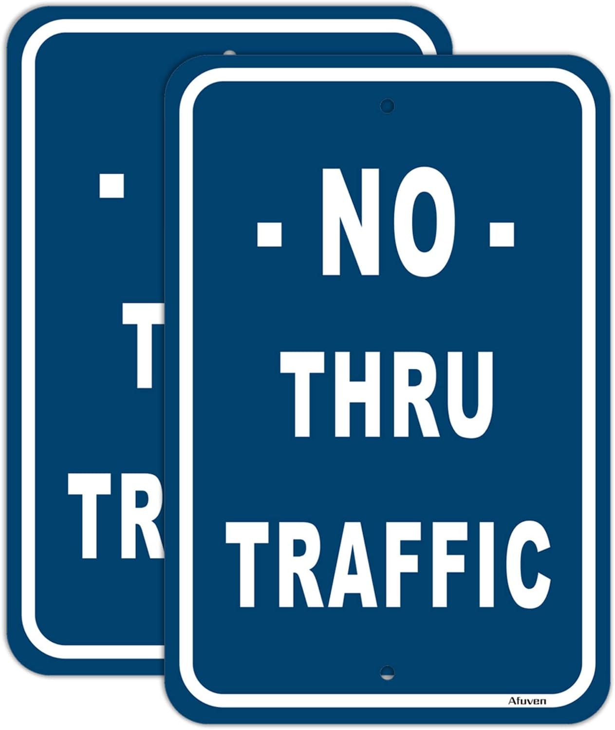 Amazon.com: No Thru Traffic Signs 12" x18" Traffic Warning Signs ...