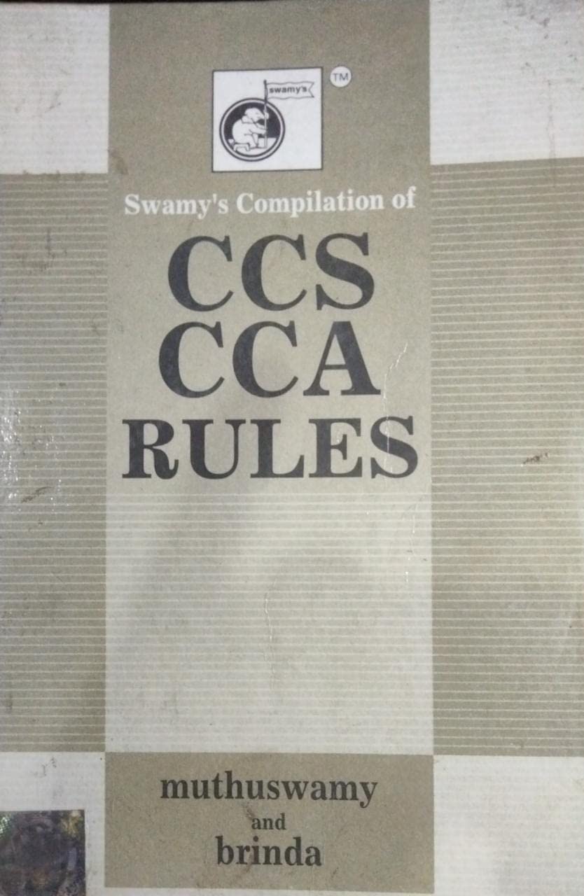 Amazon.in: Buy Swamy's Compilation Of CCS CCA Rules By Muthuswamy ...