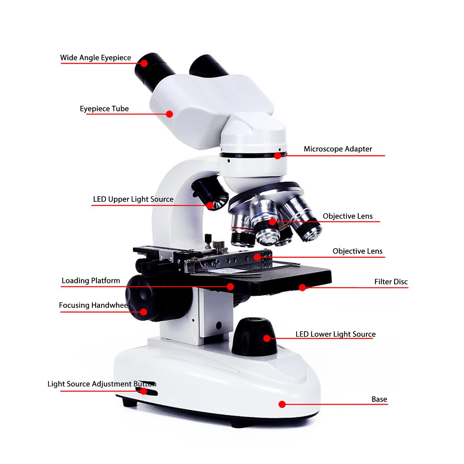 Snapklik.com : High Magnification Professional Microscope 40X-5000X