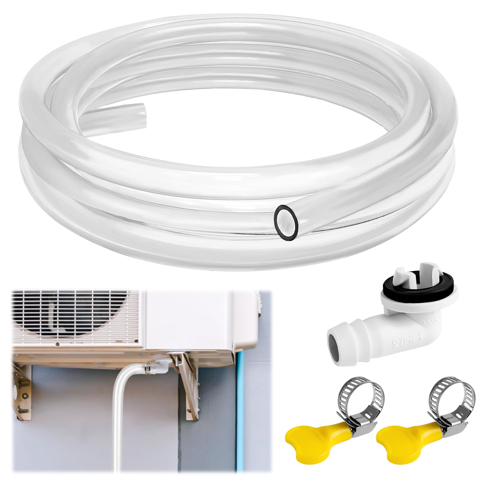 Snapklik.com : 10ft Air Conditioner Drain Hose, AC Drain Hose Connector,Window Air Conditioner ...