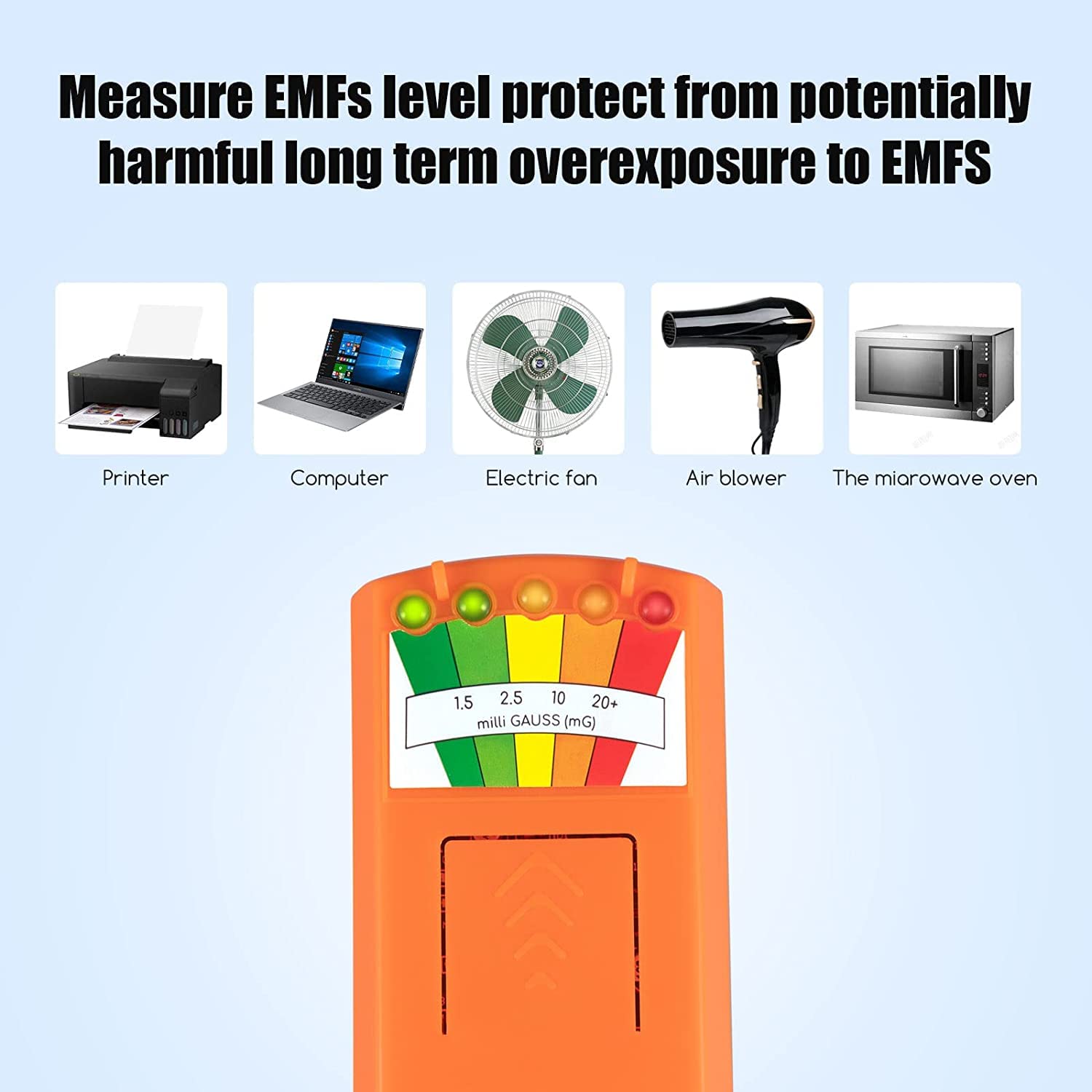 Snapklik.com : LED EMF Meter Magnetic Field Detector Ghost Hunting ...