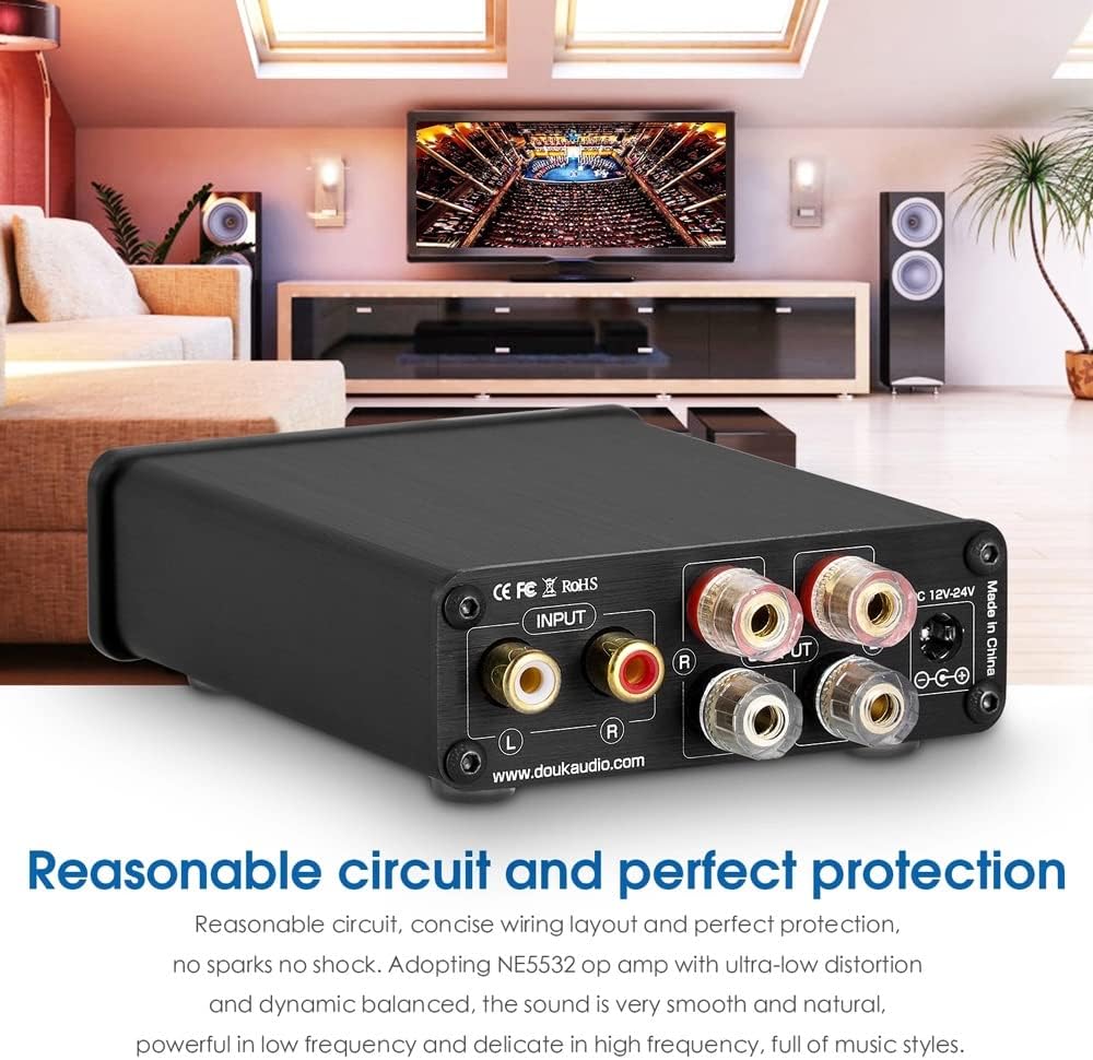JIAMEI Mini amplificador de potencia digital estéreo de alta fidelidad ...