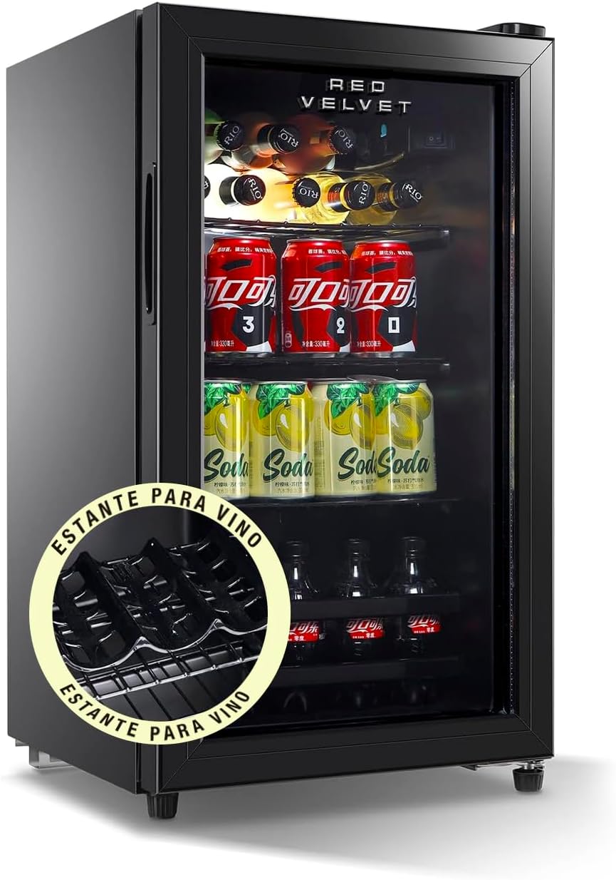 Frigobar Enfriador Bebidas 90l Puerta Cristal Cerveza Vinos : Amazon ...