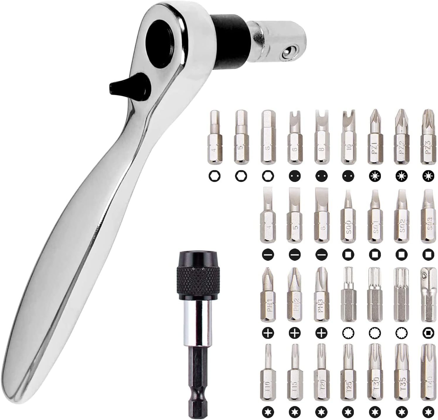 Husky 183032 16-Piece SAE and Metric Microdriver Set with Flexible Head ...