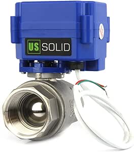 Amazon.com: U.S. Solid Válvula de bola motorizada: válvula de bola de acero inoxidable de 1 ...