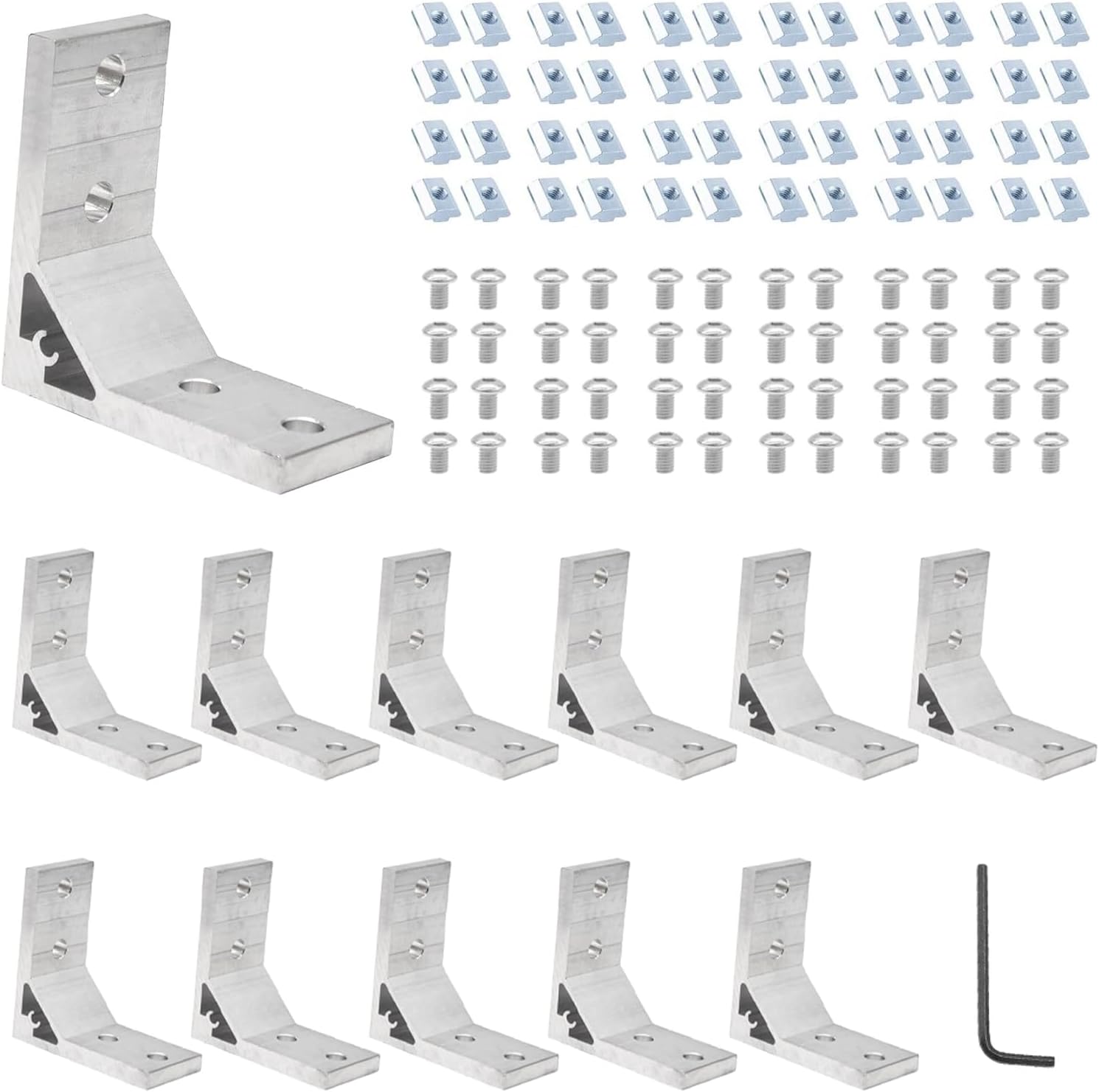 Amazon.com: Seekliny 12pcs 4040 Corner Bracket Angle 4040 Extruded ...