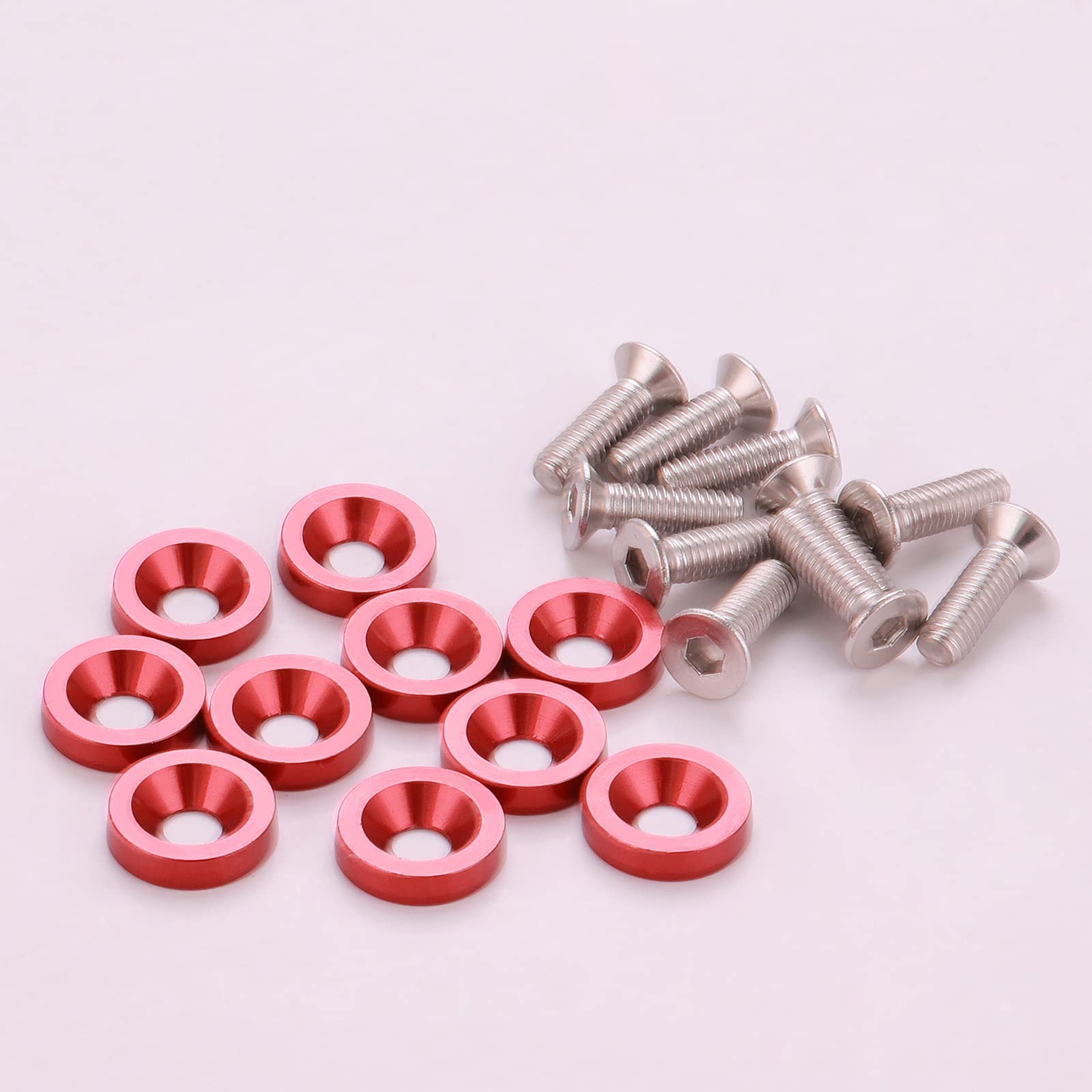 Snapklik.com : 30PCS Aluminum Fender Bumper Washer Bolt M6 Engine Bay ...