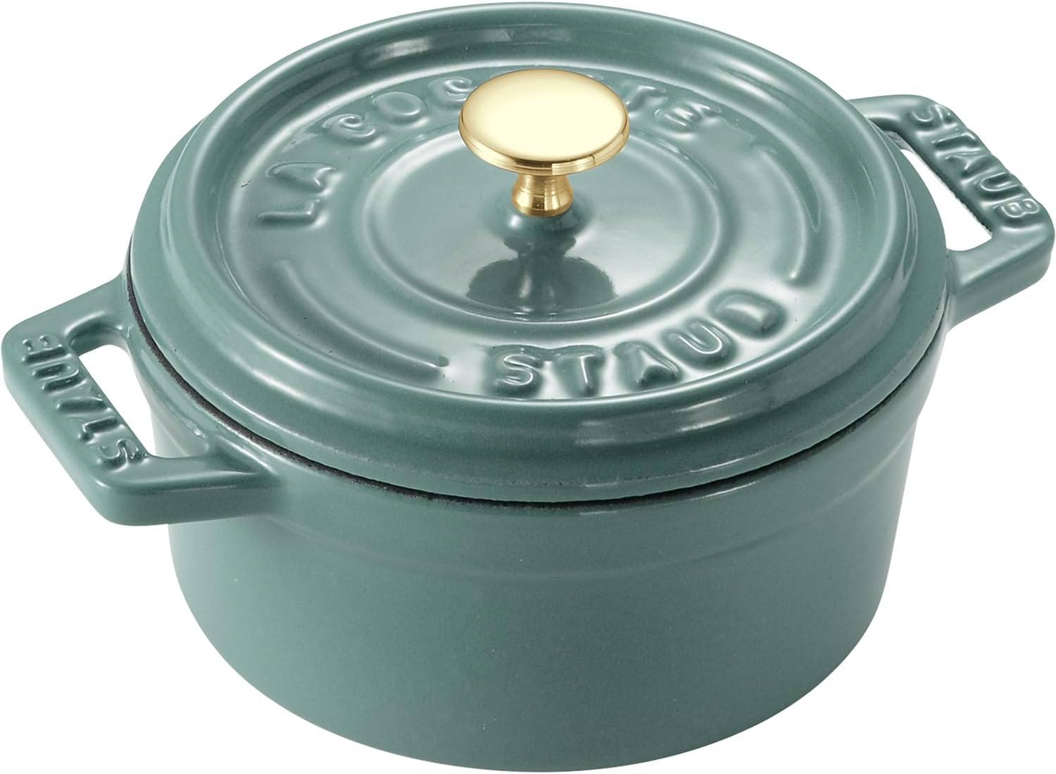 Amazon.com: Staub Staub Z1025-316-5 Mini Pico Cocotte Round Eucalyptus ...