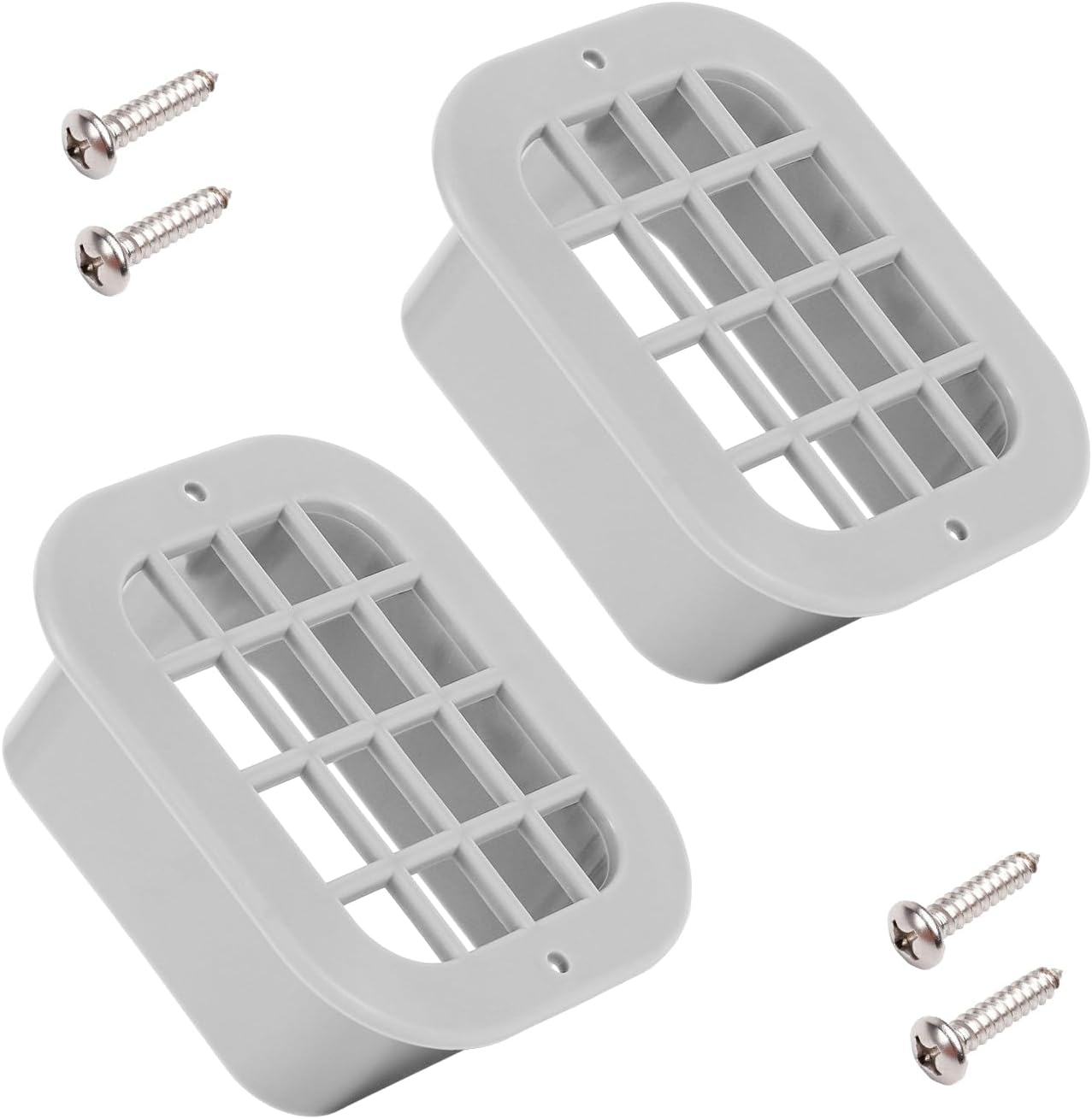 VYH 3 x 4 rain Gutter downspout Drop Outlet with Filter (White,2 Pack ...