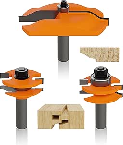 Amazon.co.jp: Kuzuru 3 Pcs Mortise Cutting Bit T-Type Router Bit ...