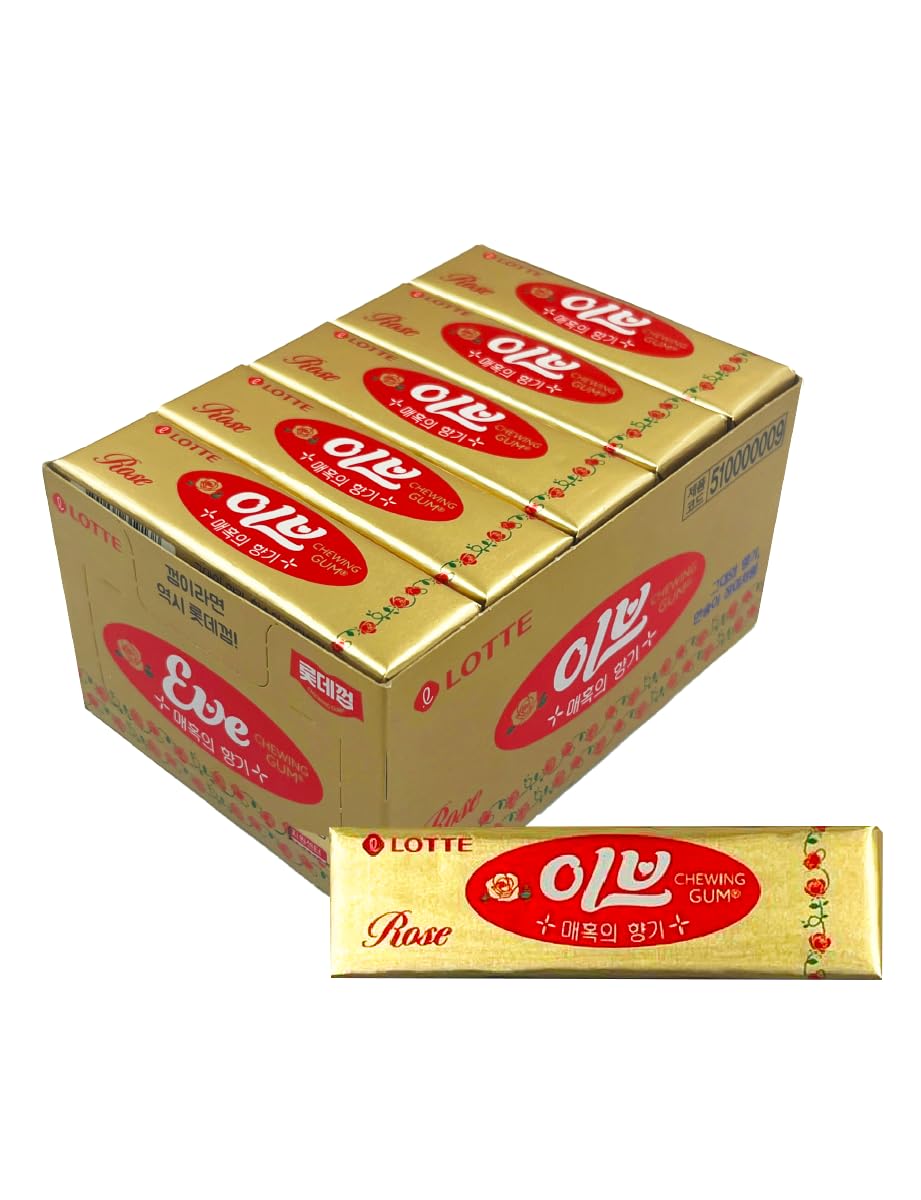 Amazon.com : KULOSORY Lotte Chewing Gum 15ea (1box) (EVE (Rose-scented gum)) : Grocery & Gourmet ...