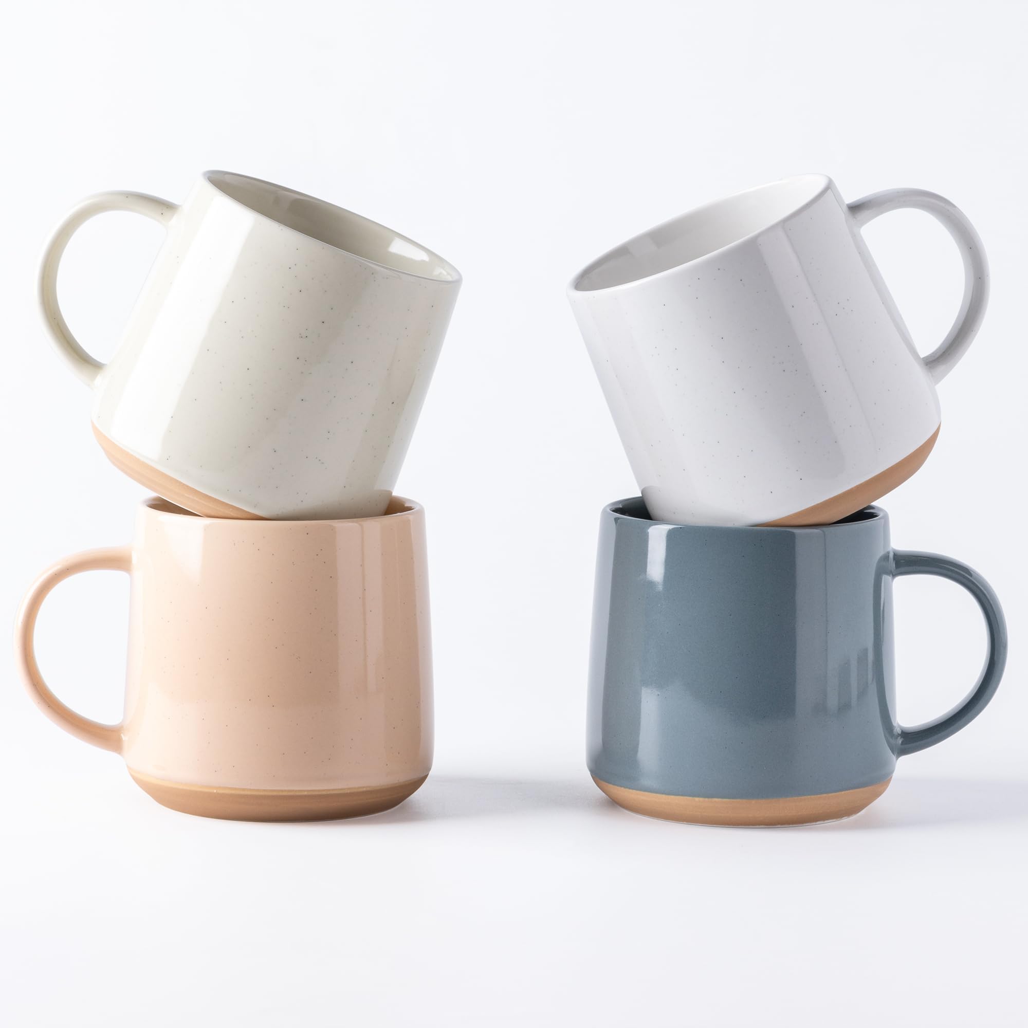 Amazon.com | Morandi Color Ceramic Coffee Mugs Set of 6 (Large),18 oz ...