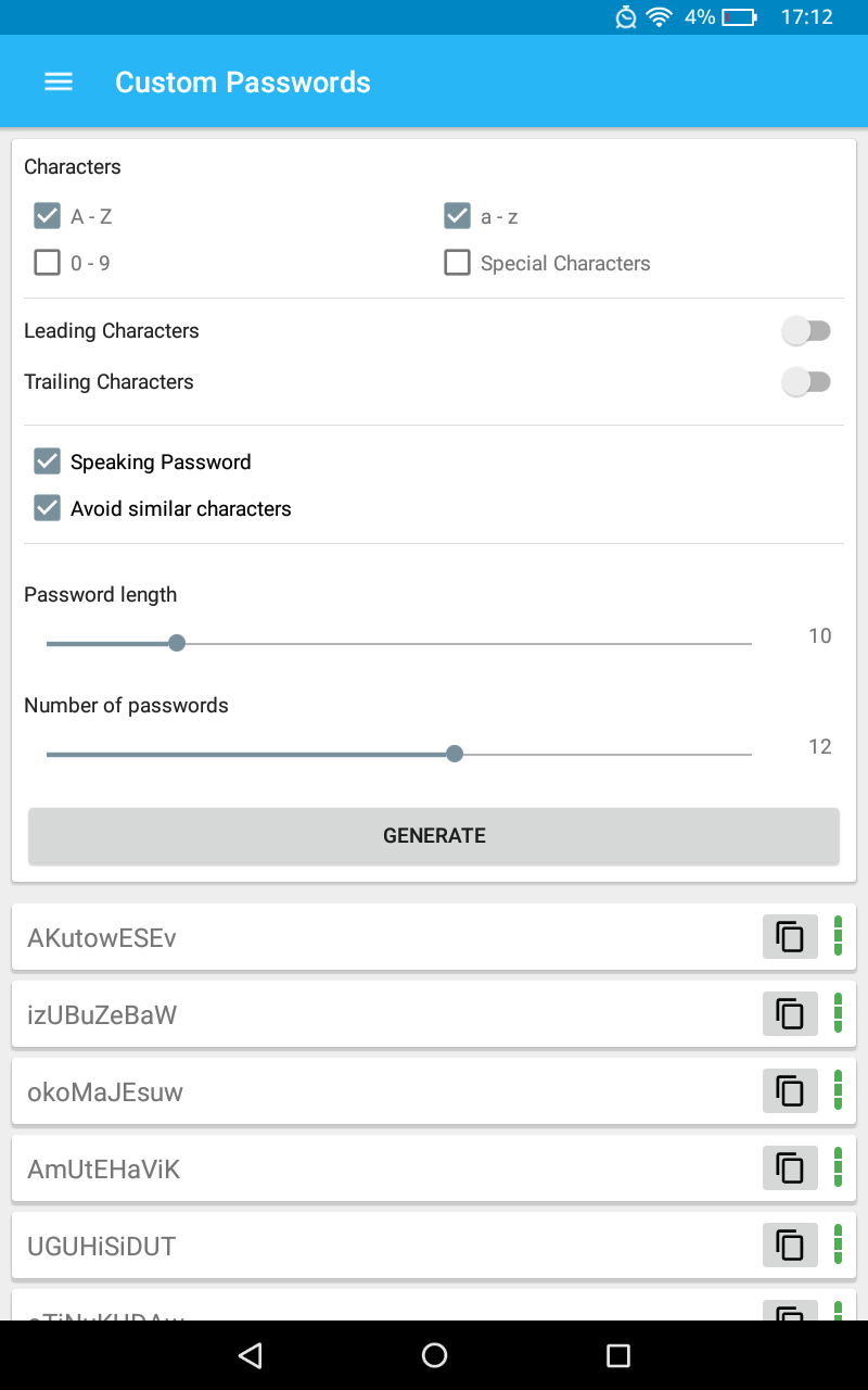 Easy Password Generator - App on Amazon Appstore