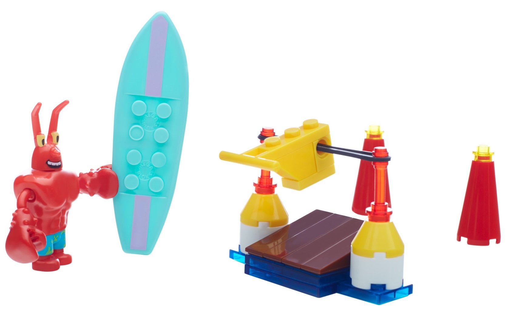Amazon.com: Mega Bloks Spongebob Squarepants - Wacky Surfing Building ...