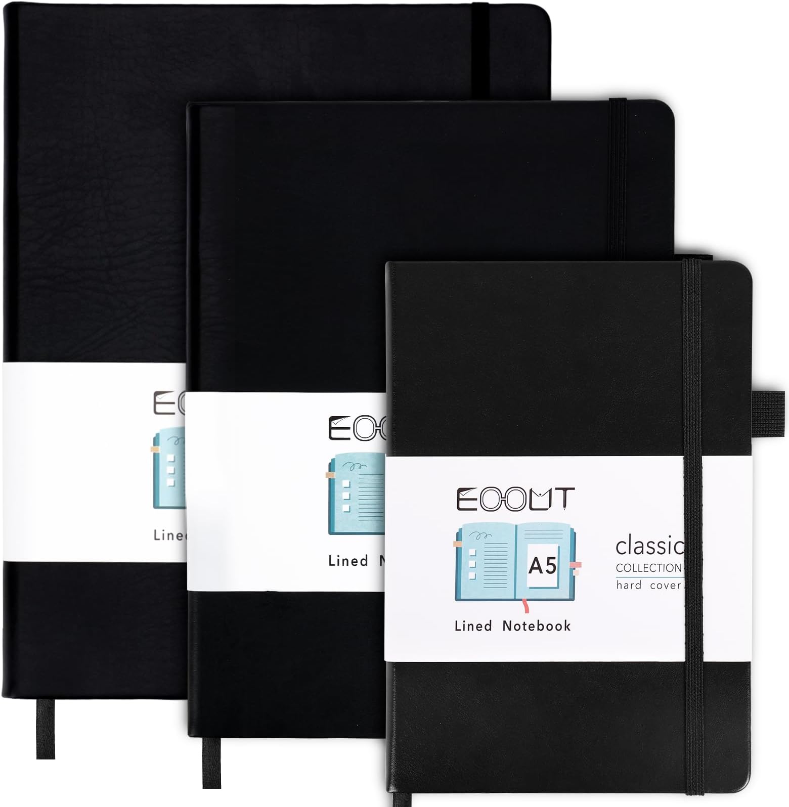 Amazon.com : EOOUT Leather Journal, Hardcover Notebook, 3pcs, Notebook ...