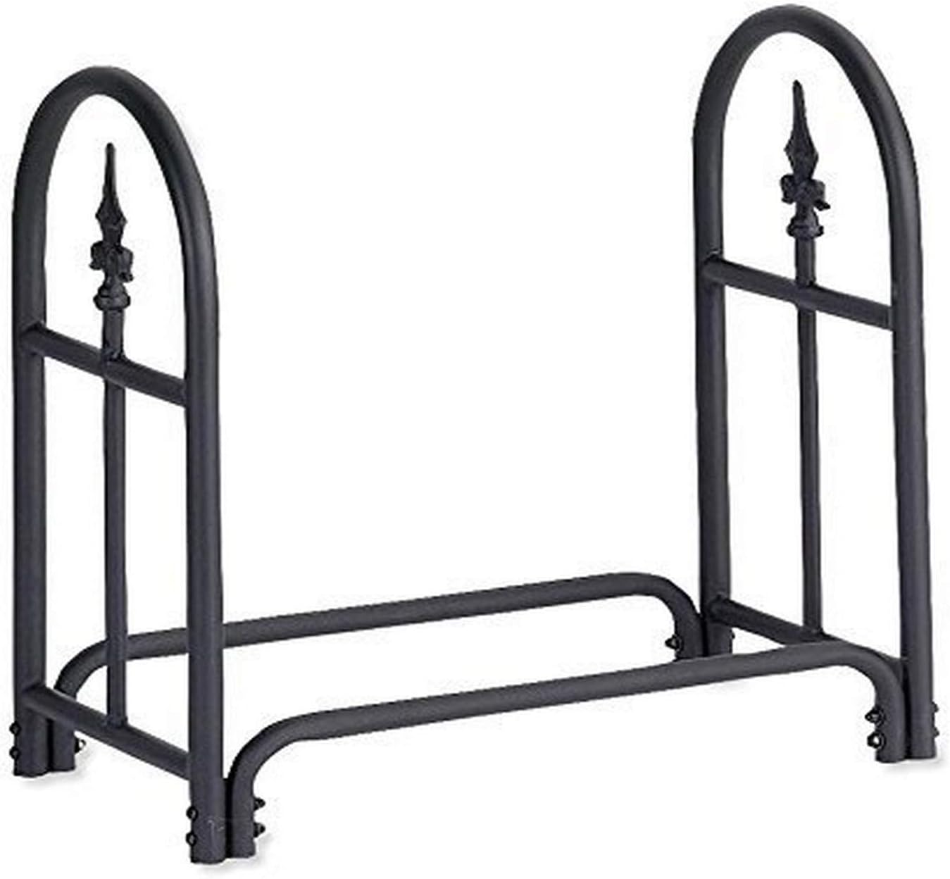 Amazon.com : Plow & Hearth Small Heavy Duty Steel Outdoor Firewood Rack ...