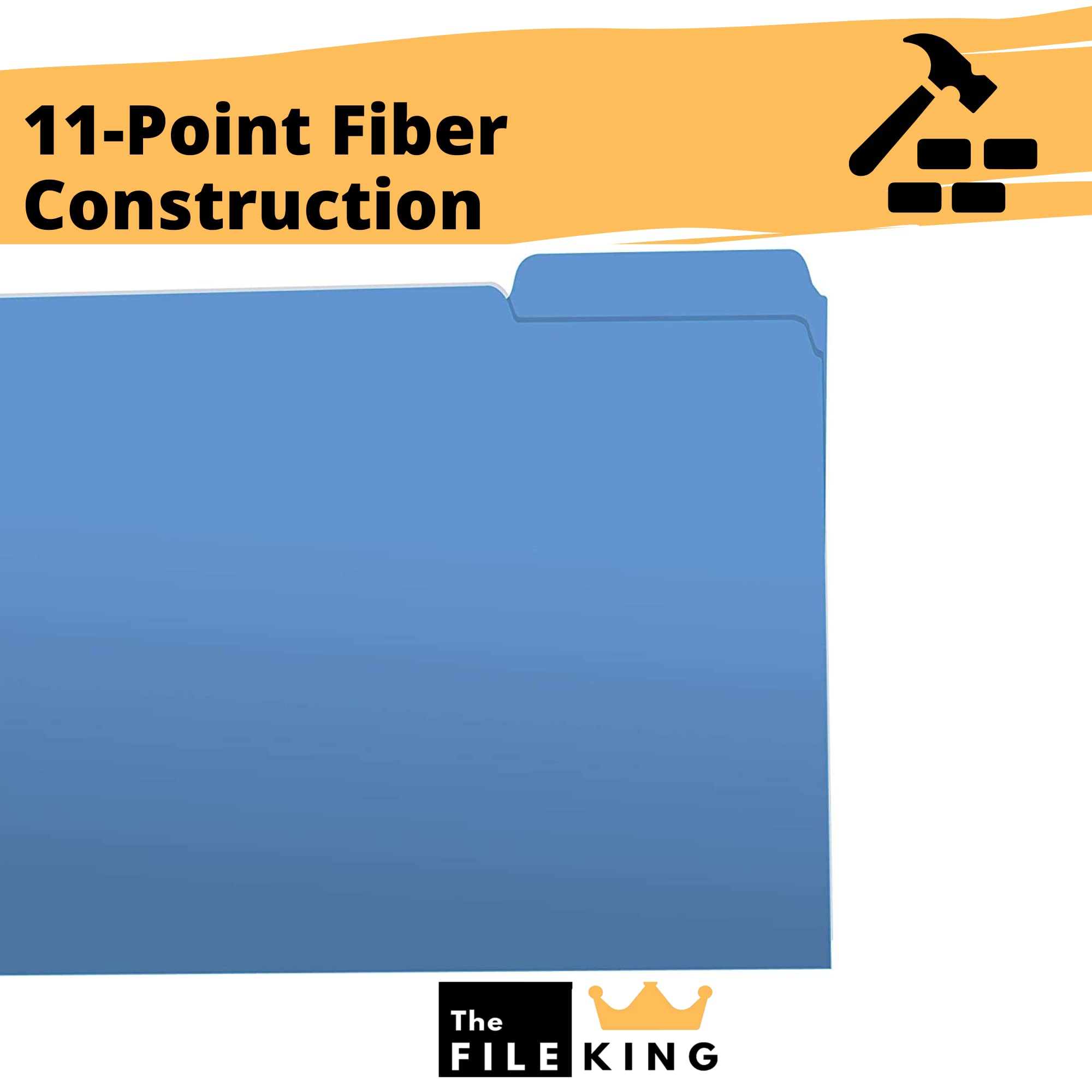 Snapklik.com : 1/3 Cut Blue File Folders Letter Size - 100 Pack Colored ...