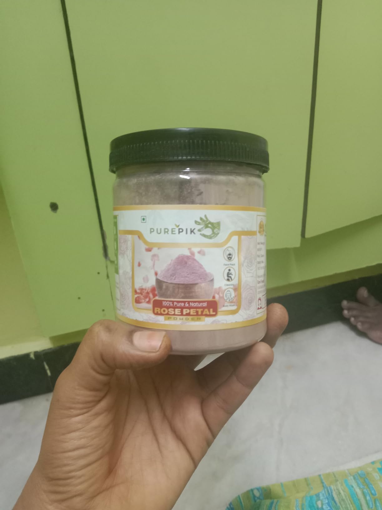 Pure Pik Organic Rose Petal Powder For Face Pack And Skin 200 Gram Jar ...