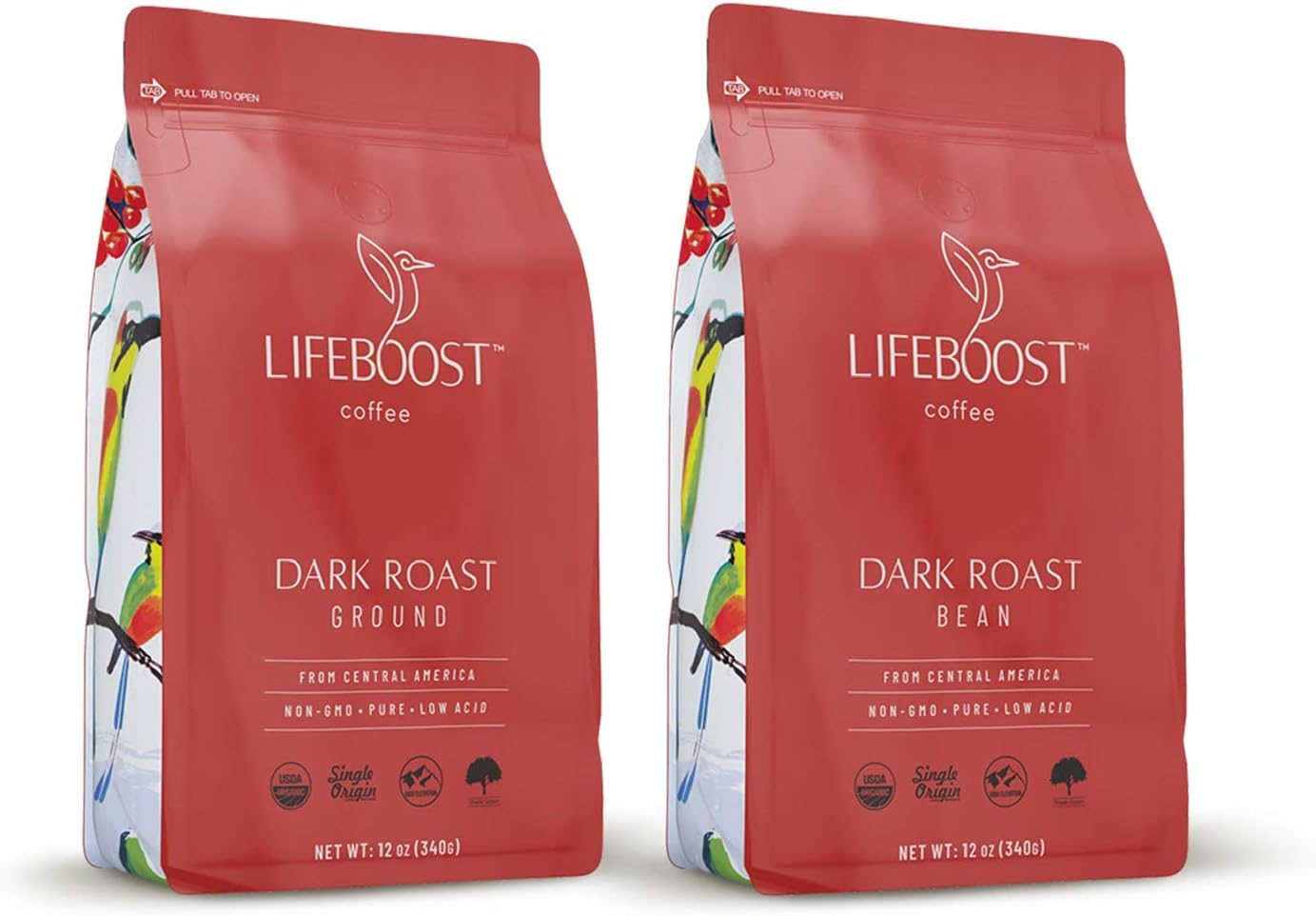 Amazon.com : Lifeboost Coffee Whole Bean & Ground Coffee - 2 Pack ...