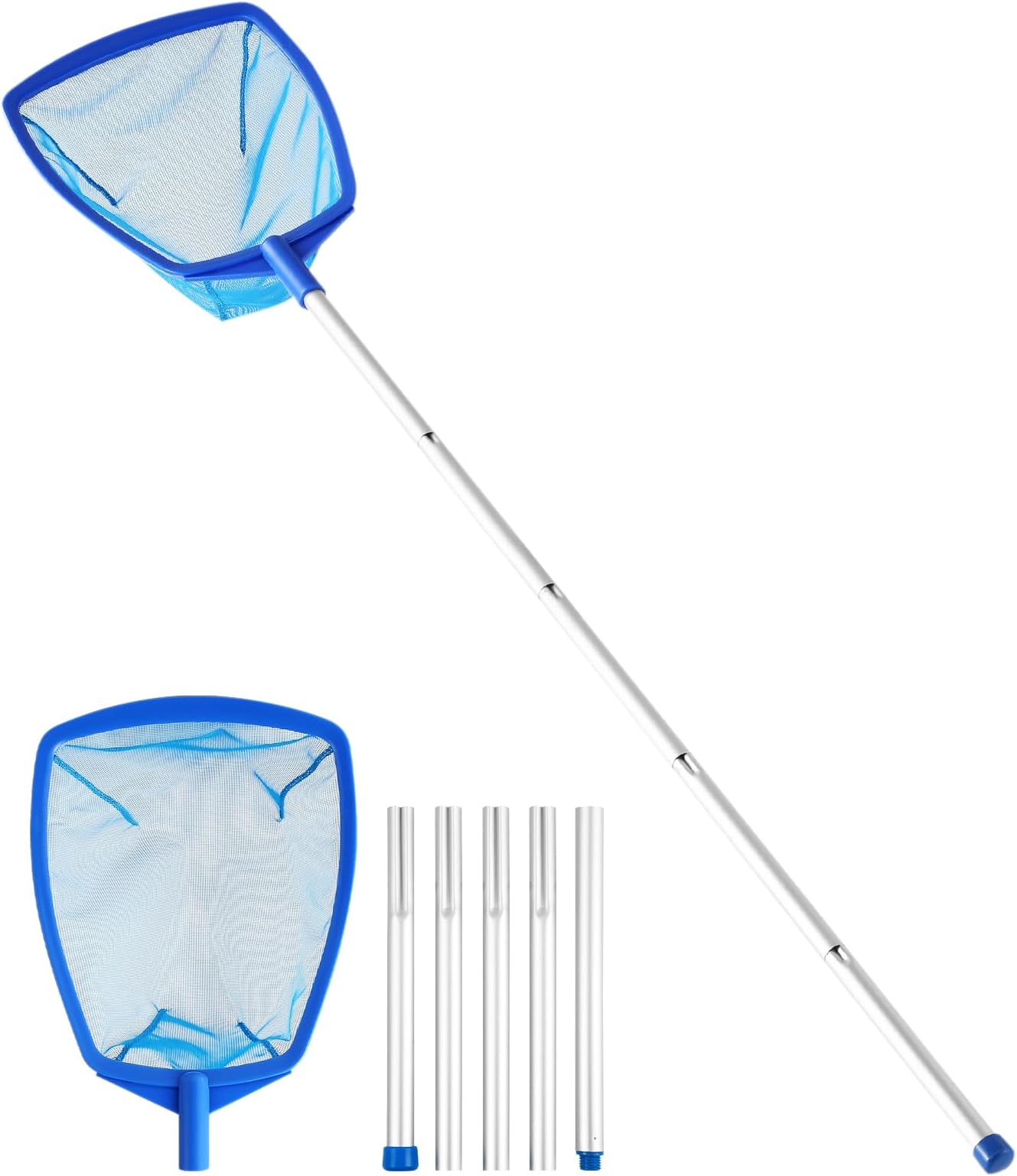 Amazon.com : Professional Swimming Pool Skimmer Net with 5 Section ...