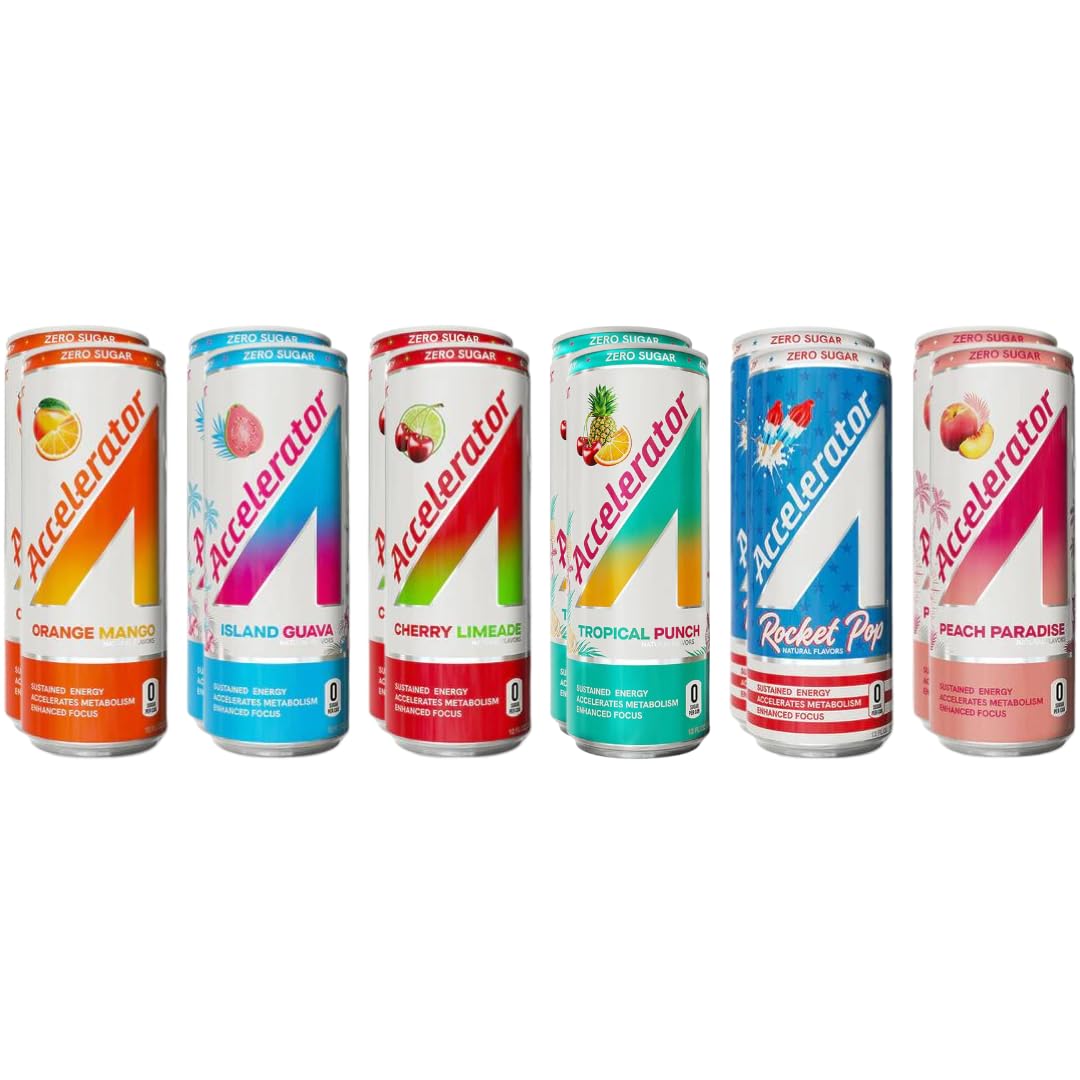 Buy Generic Ashoc Acelerator Energy Drink 6 Flavor Assorted Variety ...