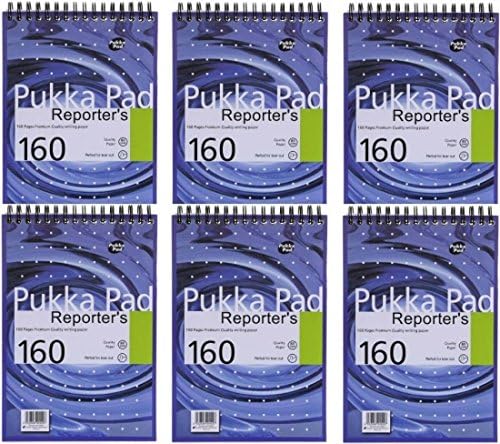 2 x Pack of 3 Pukka Pad Reporters Shorthand Notebook 80gsm 160 Pages ...