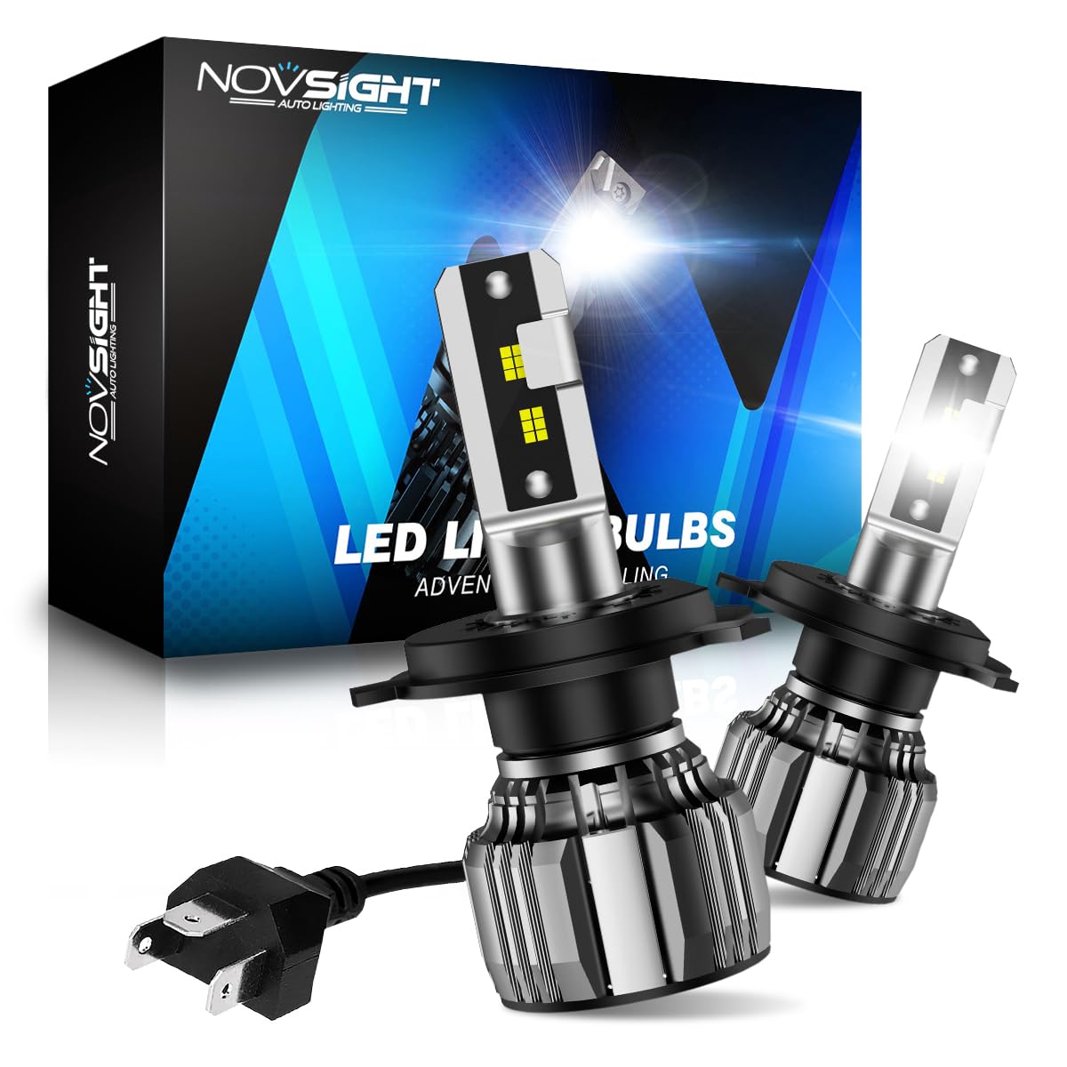 Buy NOV H4 Fog Light 16000 Lumens, 300% H4 led Light, 60W 6500K White ...