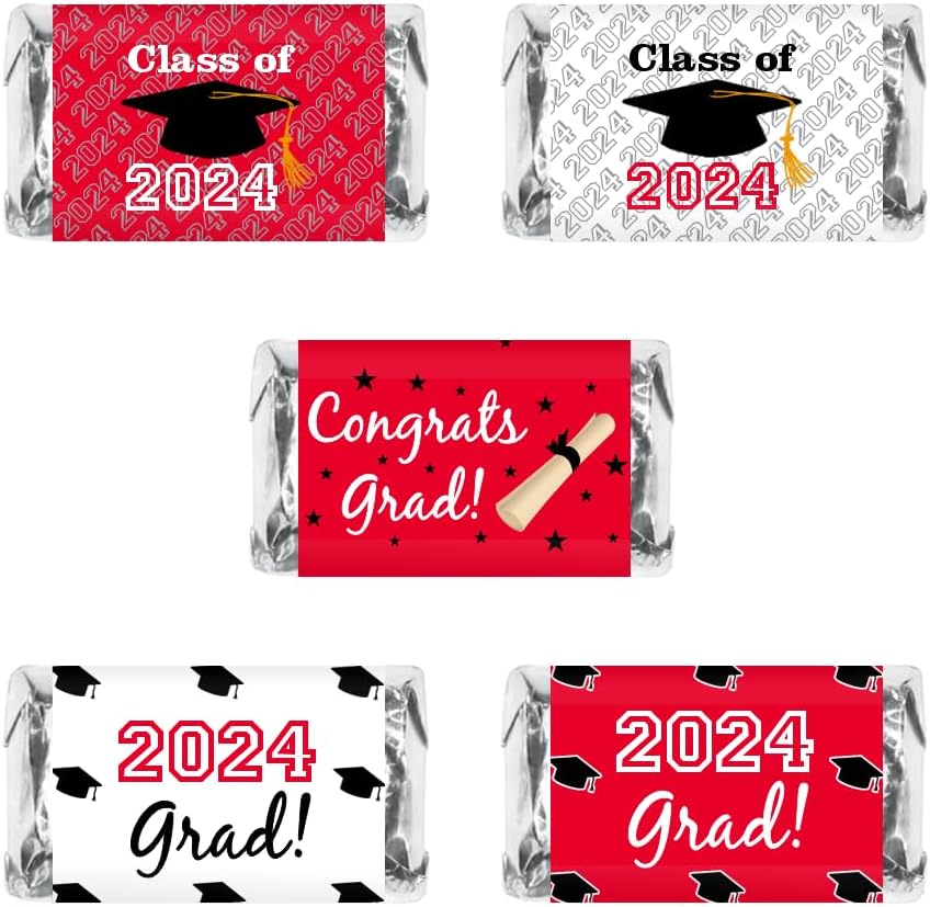 Amazon.com: 60 New Graduation Cap Party Class of 2024 Miniatures Candy ...