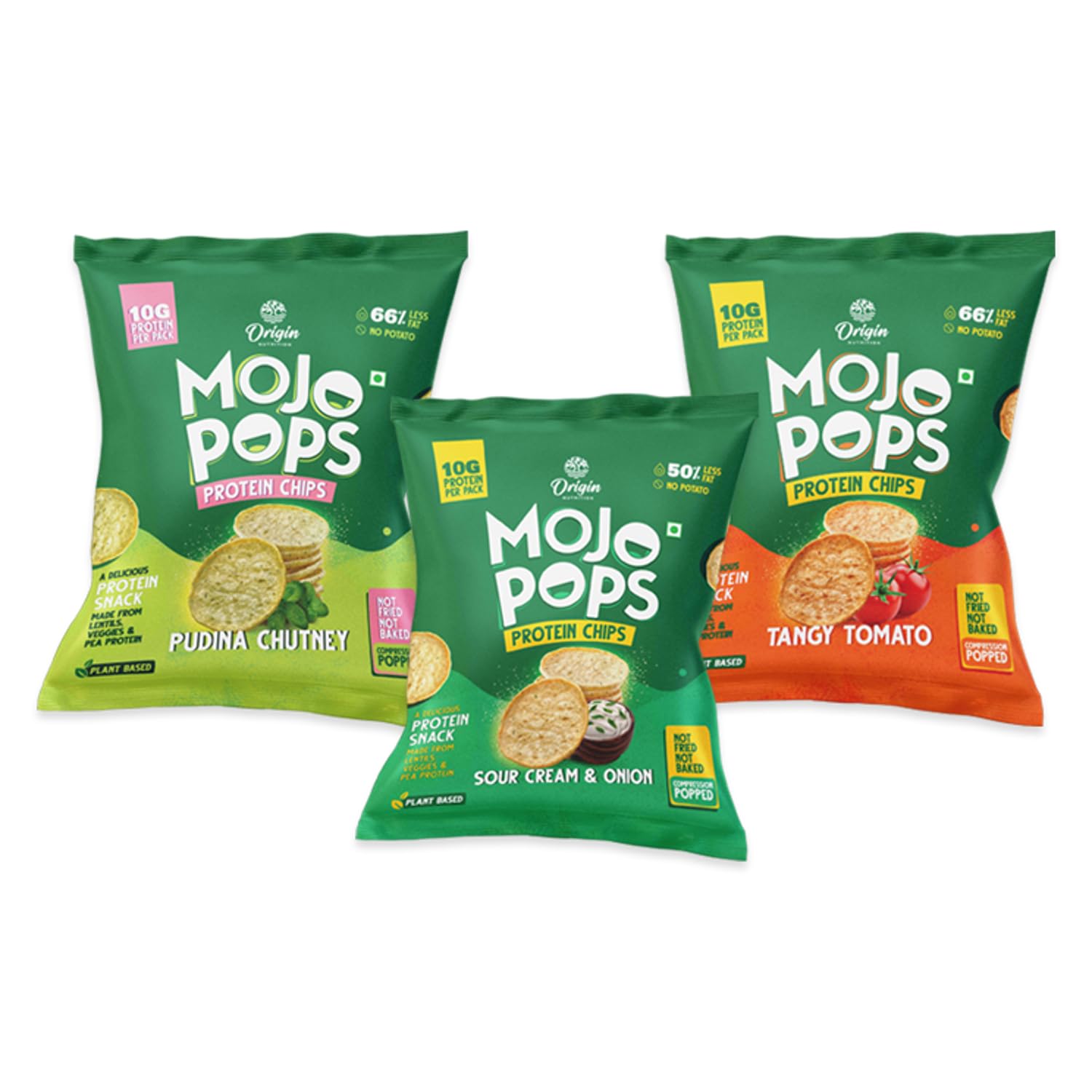 Origin Nutrition Mojo Pops Plant-Based Protein Chips,Assorted pack,10g ...