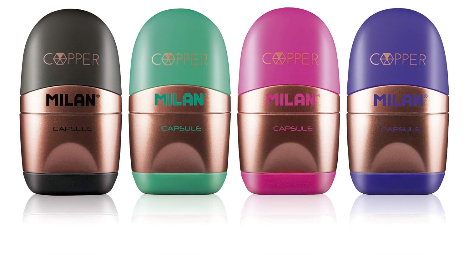 Milan Capsule Copper Eraser + Sharpner : Amazon.in: Home & Kitchen