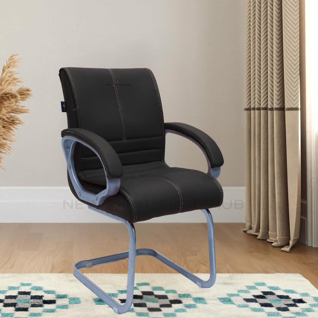 NEWTURN FURNIHUB Thanos Pre Assembled Office Visitor Chair| Fixed Stand ...