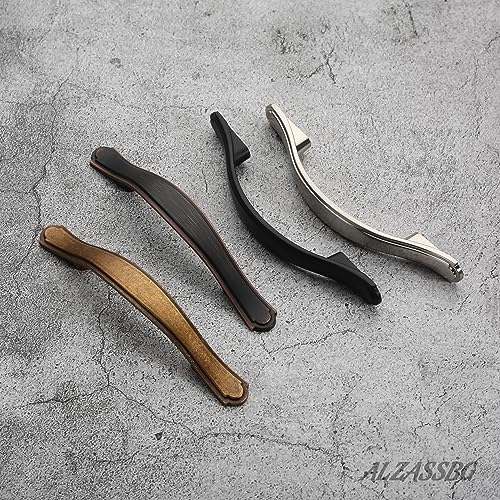 Snapklik.com : Alzassbg 10 Pack Antique Brass Cabinet Pulls, 3 Inch