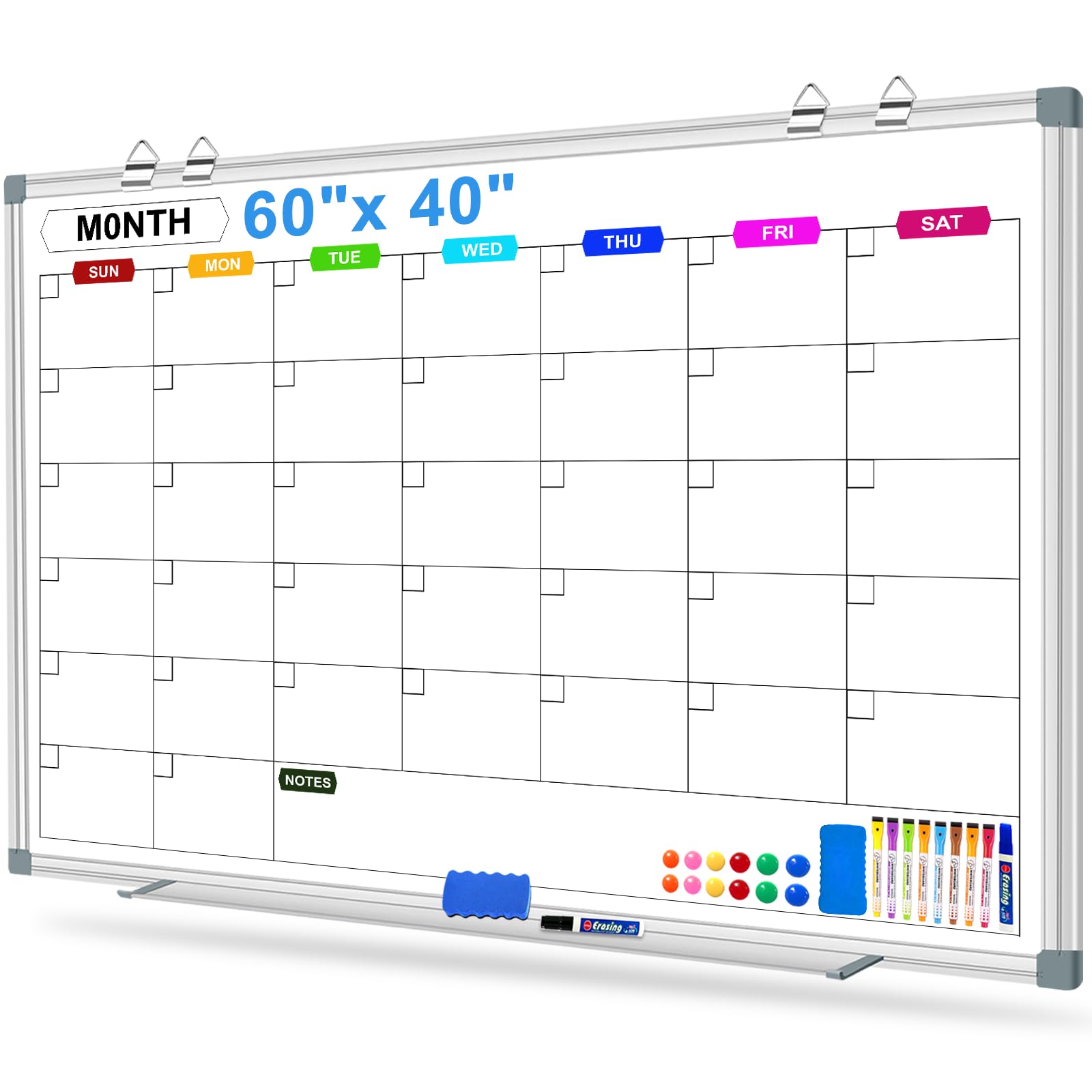 Amazon.com : CALENBO Big Magnetic Whiteboard for Wall Calendar Dry ...