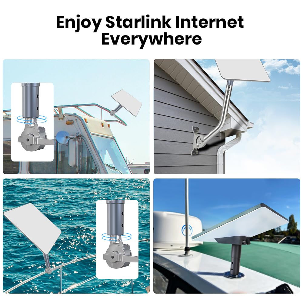 Snapklik.com : Mounting Kit,Pipe Mount Adapter,Pole Mount,for Starlink Mini