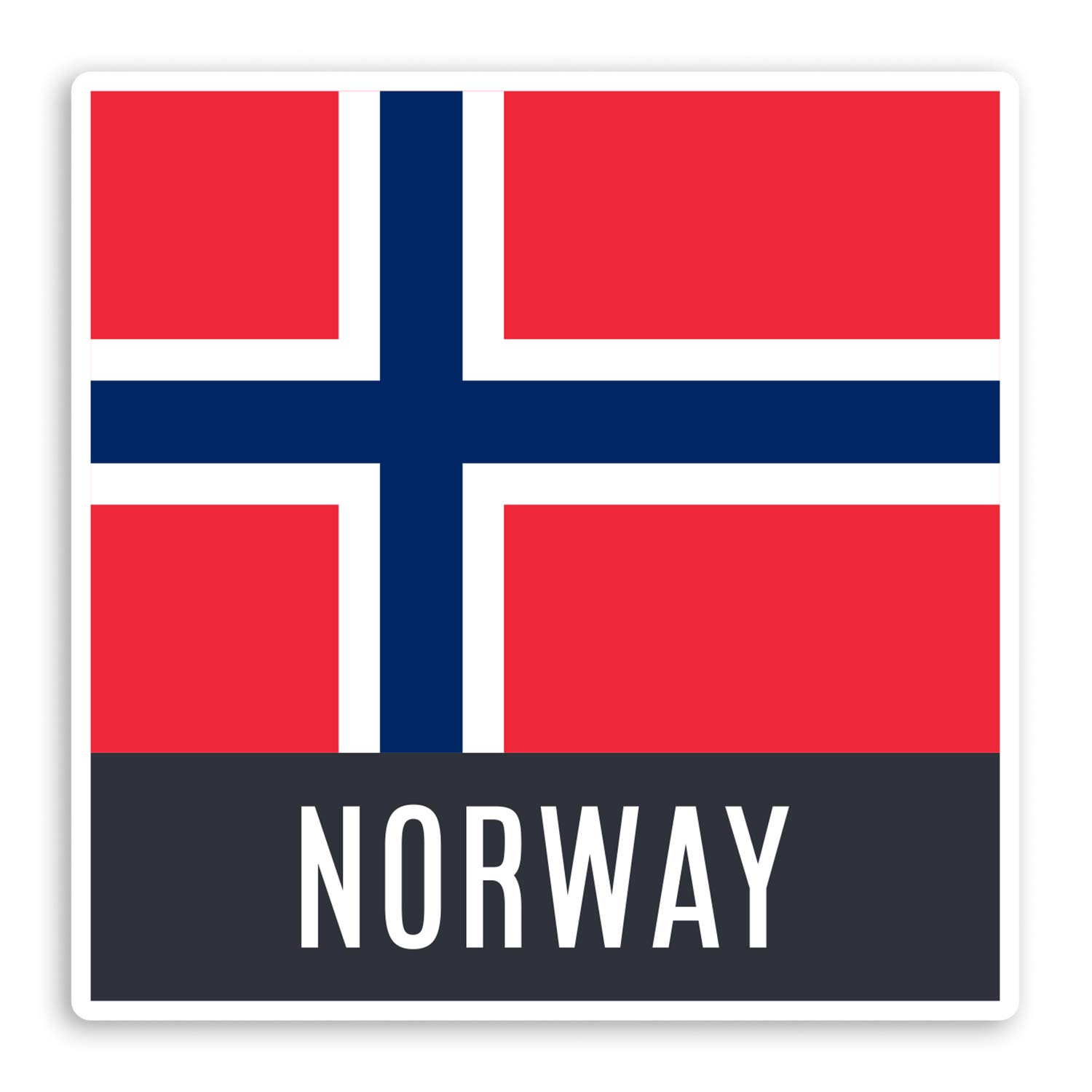 2 x 10cm Norway Flag Vinyl Stickers - Travel Norwegian Luggage Sticker ...