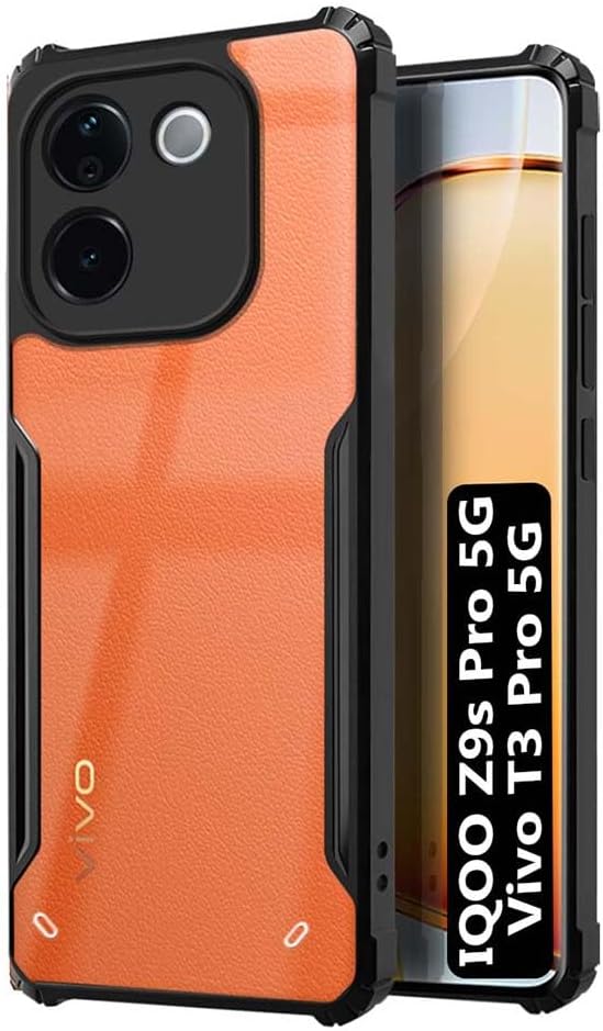 SPAZY CASE® Vivo T3 Pro 5G Back Cover | Transparent Crystal Clear Hard ...