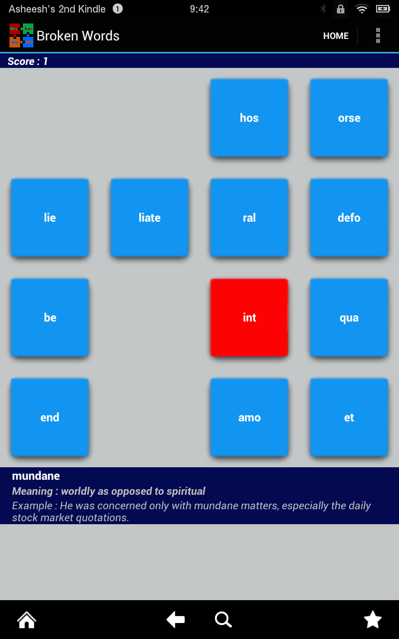 Broken Words - Vocabulary Game - App on Amazon Appstore