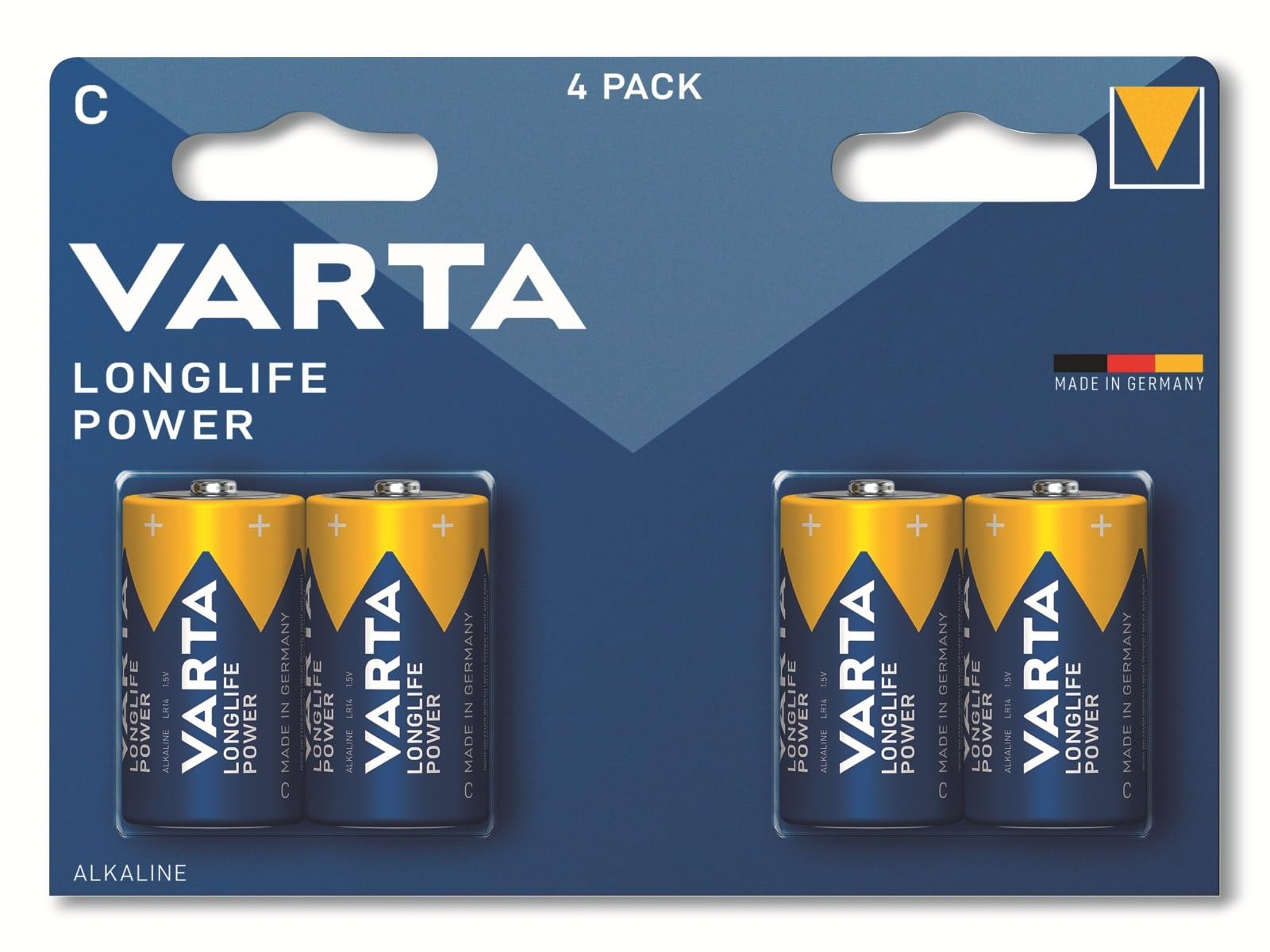 VARTA Batterien C Baby, 4 Stück, Longlife Power, Alkaline, 1,5V, ideal ...