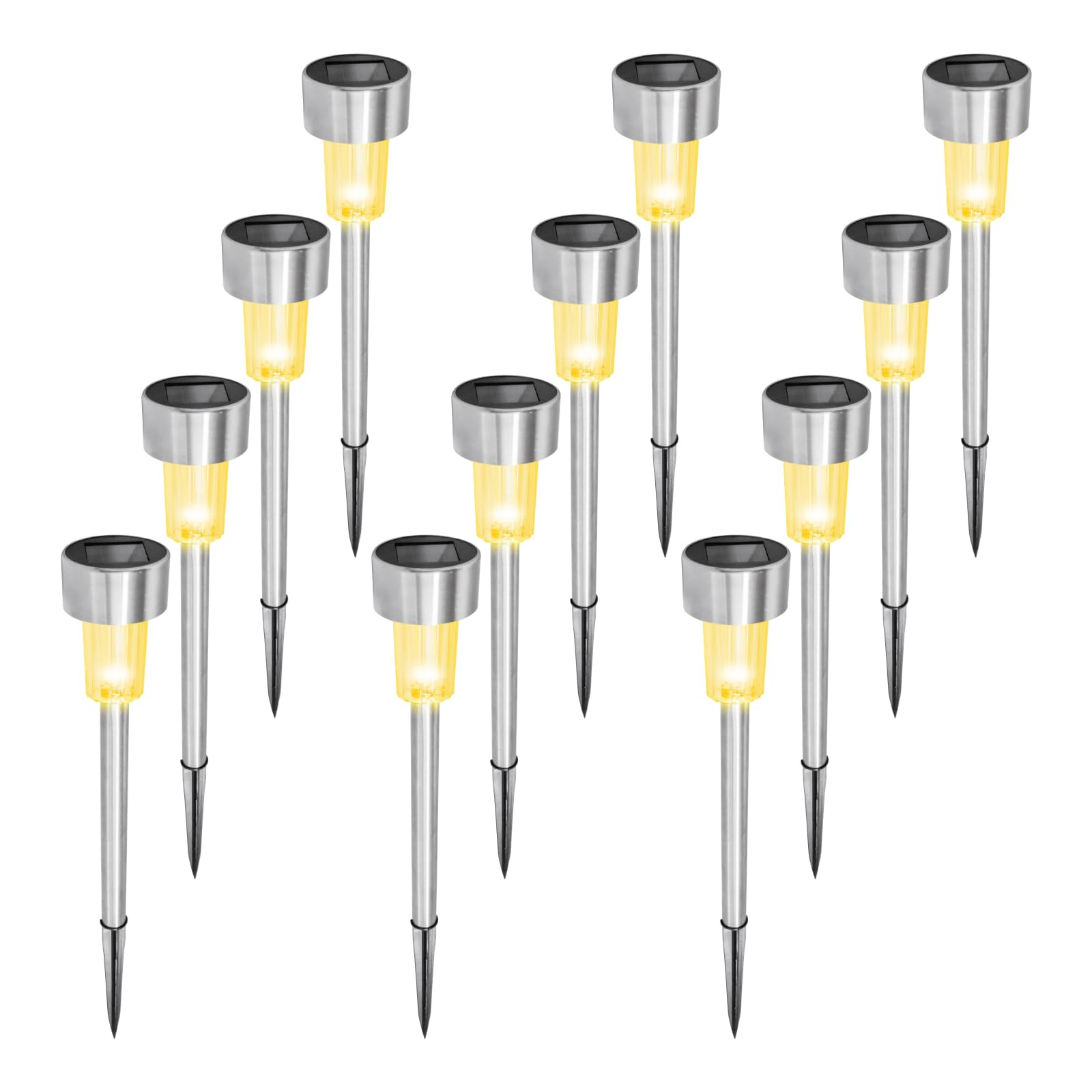12 Pack Solar Stake Lights Outdoor Garden LED Light, Garden Solar ...